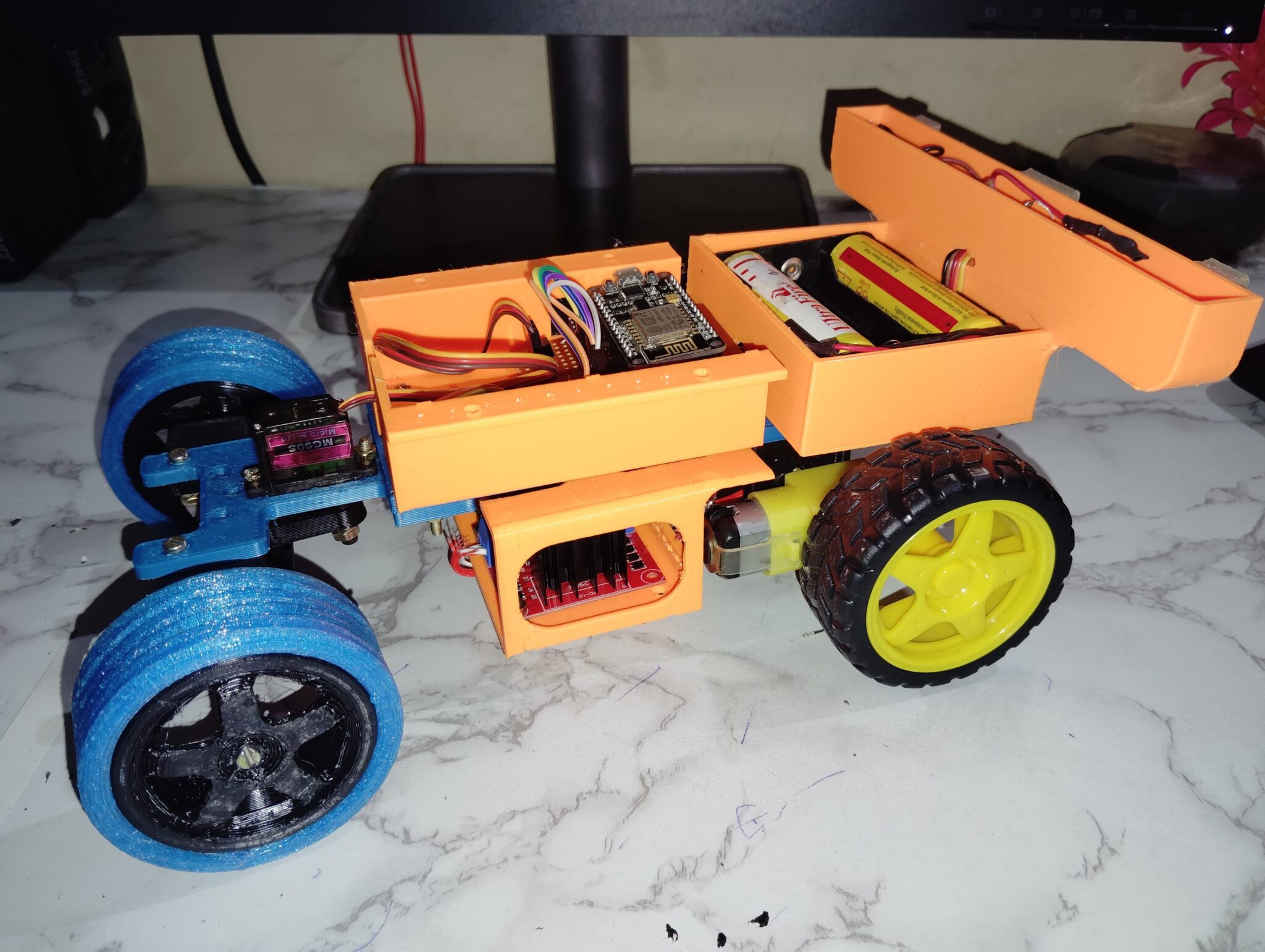 How to make a WIFI controlled car using ESP8266 or Nodemcu and Blynk App - TechKnowLab